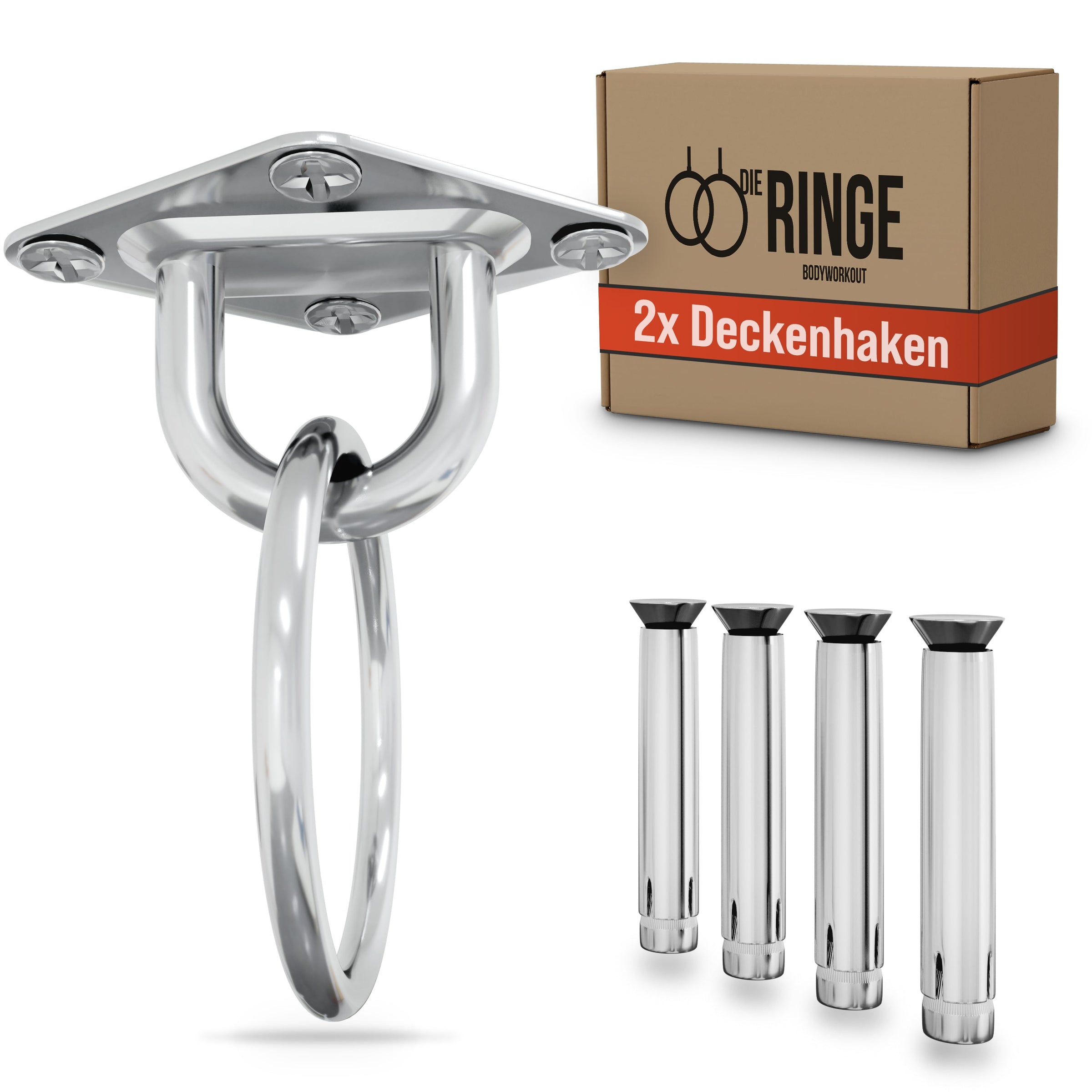 DIE RINGE Ceiling Mount Set - Ceiling Hooks for Gym Rings attachment